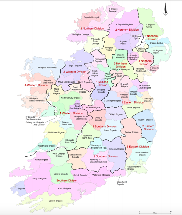 IRA Organisational Map War of Independence 1921 – The Irish at War